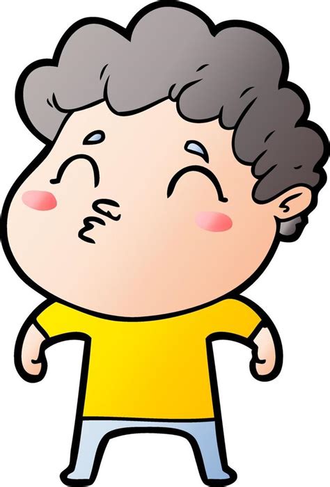 Cartoon Man Pouting 12302746 Vector Art At Vecteezy