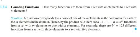 Le 6 Counting Functions How Many Functions Are There From A Set With M El