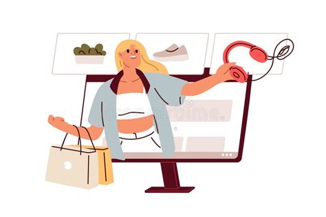 Online Shopping Concept Customer Buying Goods Making Purchases In Internet Virtual Store Stock