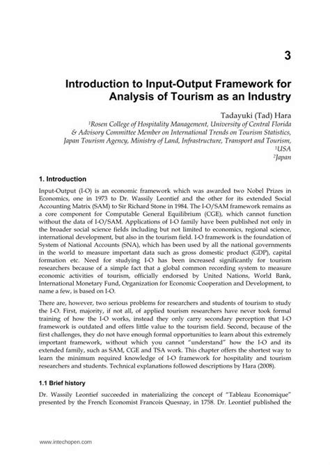 pdf introduction to input output framework for analysis of pdfs 35519