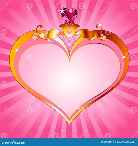 Marco Rosado De La Princesa Del Amor Ilustración Del Vector