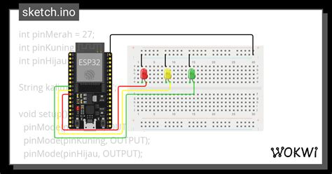 Rambu Lalu Lintas Wokwi Esp32 Stm32 Arduino Simulator