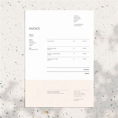 Invoice Template Business Invoice MS Word Invoice Design Printable Invoice Receipt Template