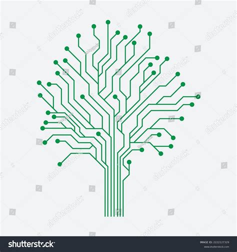 Circuit Tree Tech Logo Design Innovative Stock Vector Royalty Free Shutterstock