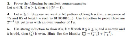 Solved Prove The Following By Smallest Counterexample Chegg