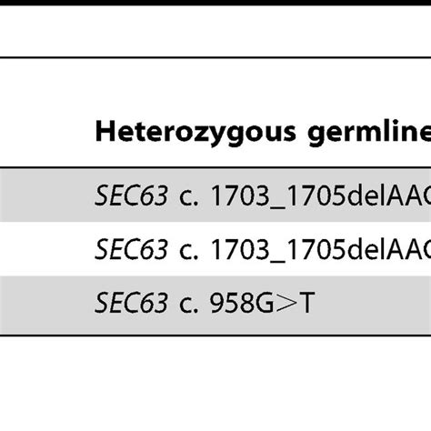 Somatic Mutation Analysis Download Table