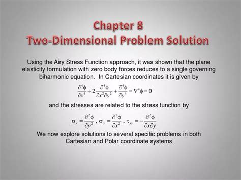 ppt chapter 8 two dimensional problem solution powerpoint