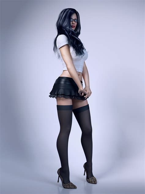 Sexy Brunette Woman 3d Model