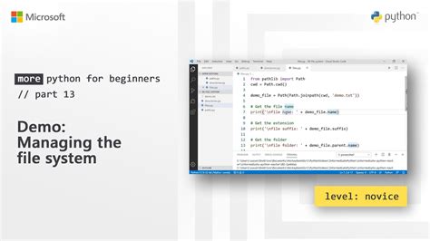 Demo Managing The File System More Python For Beginners