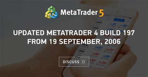 Updated Metatrader 4 Build 197 From 19 September 2006 Metatrader General Mql5 Programming