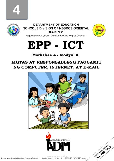 Epp Ict Markahan 4 Modyul 4 Ligtas At Responsableng Paggamit Ng Computer Internet At E
