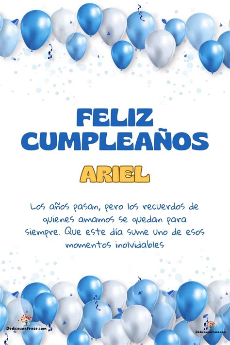 20 Frases únicas Para Desearle Feliz Cumpleaños A Ariel Con Imágenes