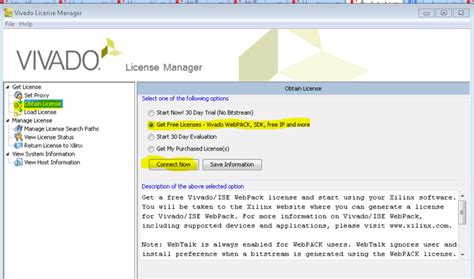 Vivado Webpack Synthesis License Error When Followung Ug888 Bft Tutorial