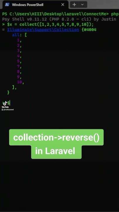 Collection Reverse In Laravel Collection Laravel Webdevelopment Development Tricks Tips