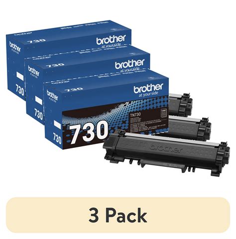 3 Pack Brother Genuine Standard Yield Printer Toner Cartridge TN730 Walmart Com