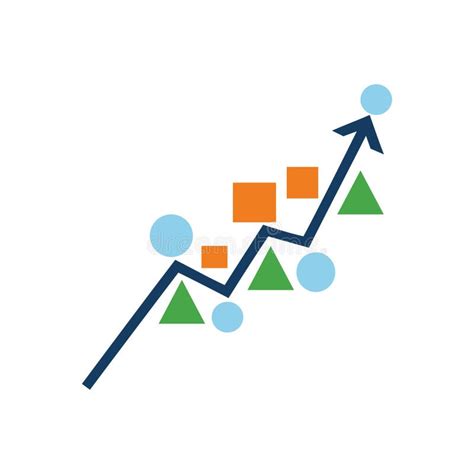 Growing Graph Icon Upward Arrow Symbol Financial Growth Vector