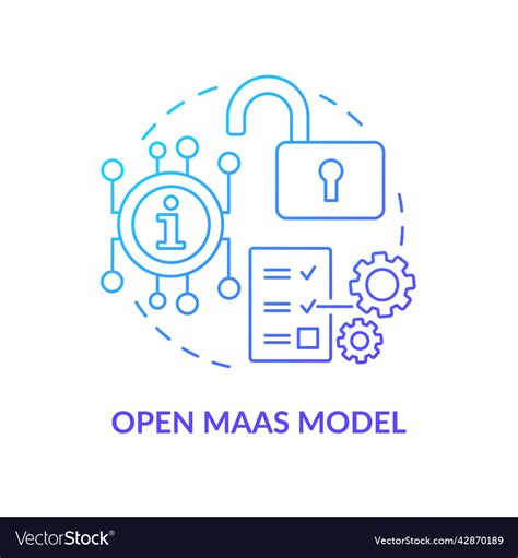 Open Maas Model Blue Gradient Concept Icon Vector Image