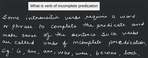 What Is Verb Of Incomplete Predication Filo