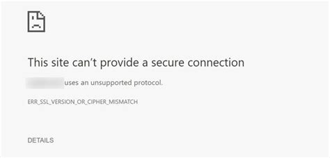 Errsslversionorciphermismatch Error How To Fix