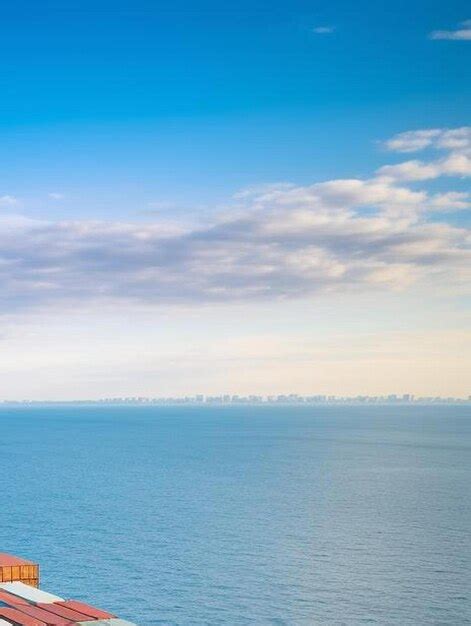 Premium Photo Aerial Side View Of Cargo Ship Carrying Container And Running For Export Goods
