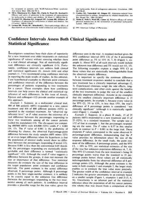 Pdf Confidence Intervals Assess Both Clinical And Statistical Significance