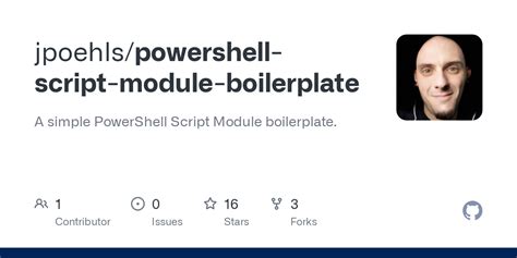 Github Jpoehlspowershell Script Module Boilerplate A Simple Powershell Script Module