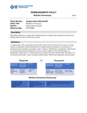 Fillable Online Billing And Coding Screening Colonoscopy Converted To A Fax Email Print