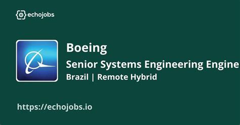 Hiring Senior Systems Engineering Engineer Brazil Remote Hybrid Sao