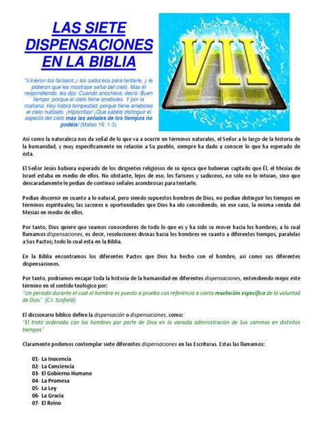 Las 7 Dispensaciones En La Biblia Pdf Abrahán Gracia En El