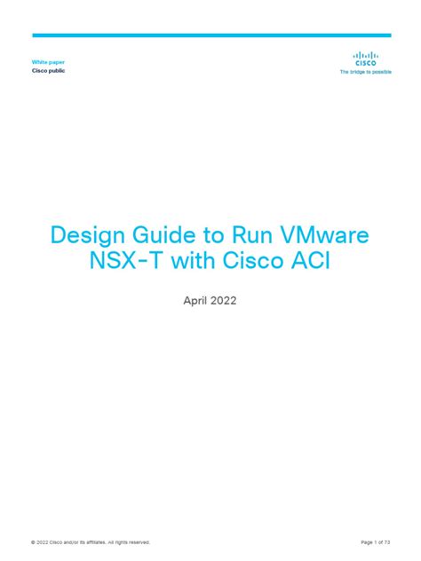 Design Guide To Run Vmware Nsx T With Cisco Aci Download Free Pdf Computer Network