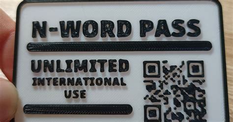 N Word Pass Par Matyáš Vejvoda Téléchargez Gratuitement Un Modèle Stl