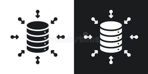 Data Aggregation Thin Line Vector Icon Set Stock Vector Illustration Of Abstract Symbol