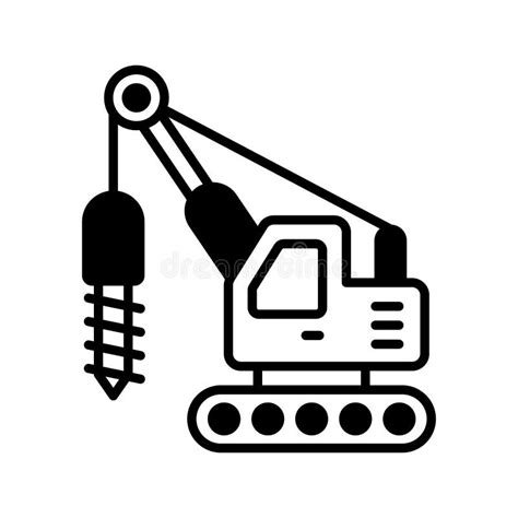 Hydro Drilling Vector Solid Icon Style Illustration Eps 10 File Stock Vector Illustration Of