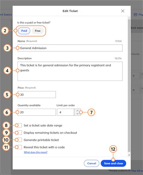 Creating Tickets For An Event