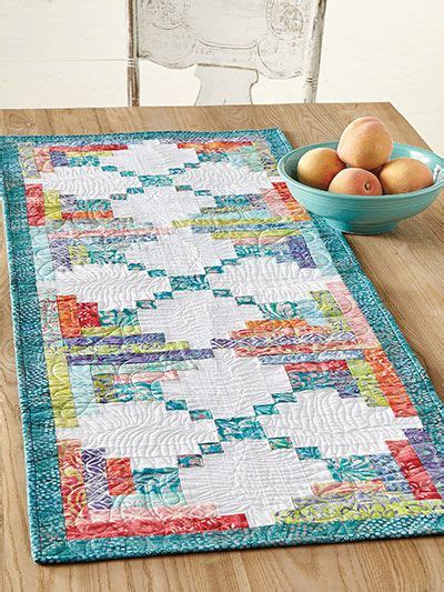Leafy Logs Table Runner Quilt Pattern Quilted Table Runners Patterns Quilted Table Runners