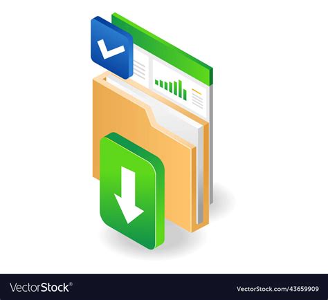 Analysis Data In Folder Royalty Free Vector Image