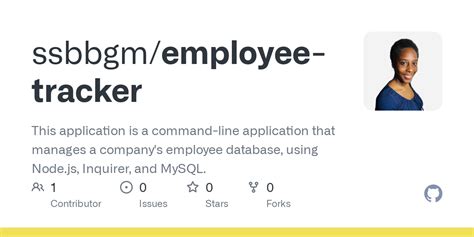 GitHub Ssbbgm Employee Tracker This Application Is A Command Line Application That Manages A