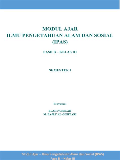 Esps Ipas Sd Mi Kls3 Km Ma Modul Ajar Ma Modul Ajar Esps