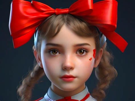 Premium Photo Illustration Of A Cute Girl