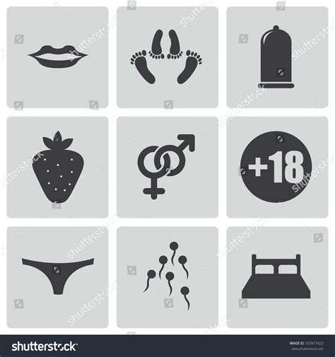 Vector Black Sex Icons Set Stock Vector Royalty Free 163977422 Shutterstock