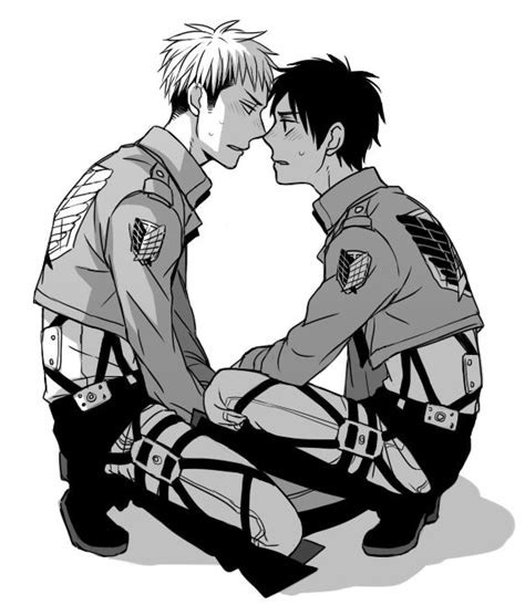 Attack On Titan Shingeki No Kyojin Jean Kirstein X Eren Jaeger การวาดคาแรคเตอร์