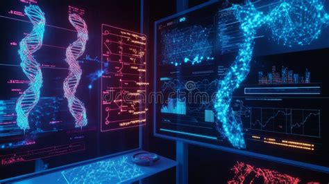 Advanced Analysis Of Bioinformatics Data Utilizing Ai Driven Technology In A Modern Lab Stock
