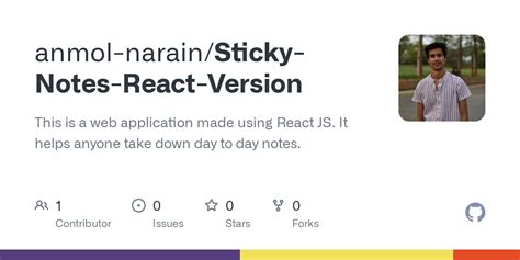 GitHub Anmol Narain Sticky Notes React Version This Is A Web Application Made Using React JS