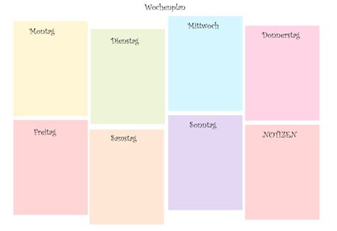Wochenplan Drucken Weekly Printable Mit Bildern