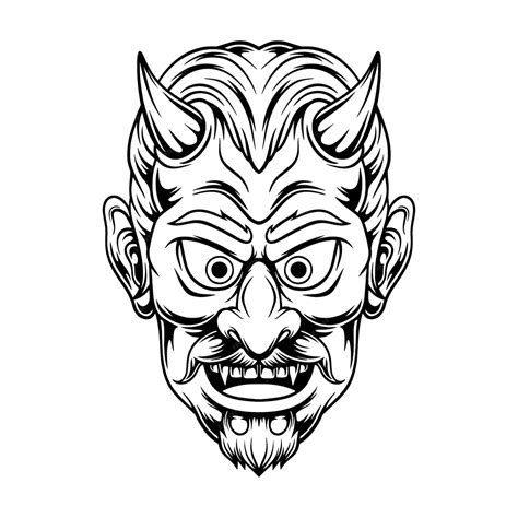 Premium Vector Scary Devil Mascot Illustration