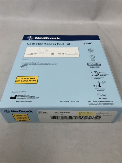 New Medtronic 8540 Catheter Access Port Kit Disposables General For Sale Dotmed Listing