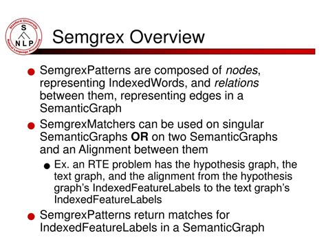 Ppt Mastering Semgrex Patterns In Stanford Javanlp Powerpoint