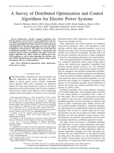 A Survey Of Distributed Optimization And Control Algorithms For