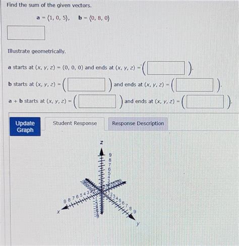 solved find the sum of the given vectors
