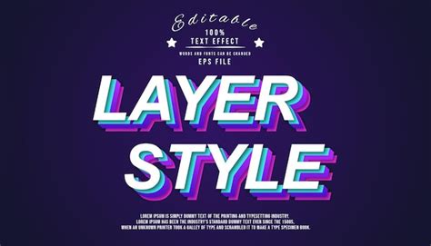 Premium Vector Layer Style Text Effect Editable